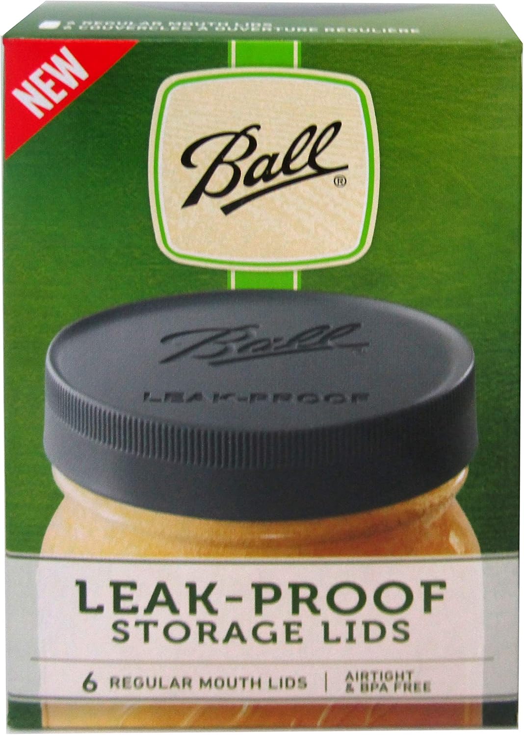 Amazon.com: Ball Leak-Proof Plastic Lids for Glass Mason Jars, Used for ...