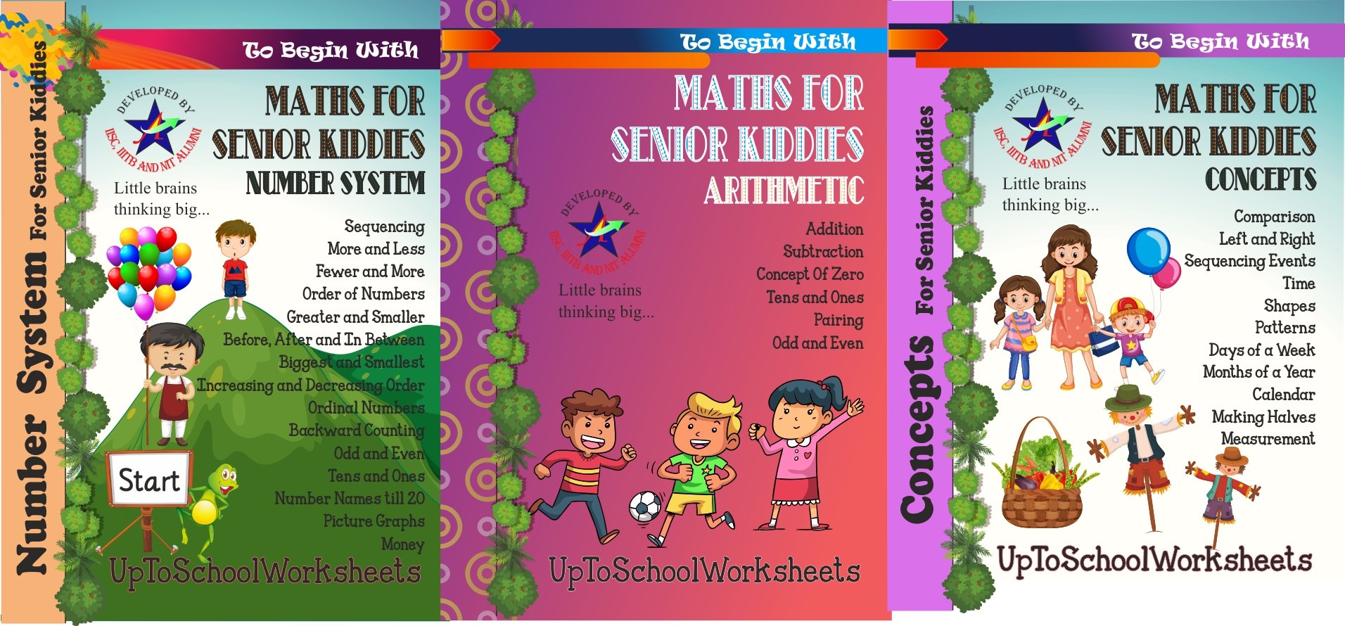 Buy UKG Maths Set of 3 Books Book Online at Low Prices in India | UKG ...