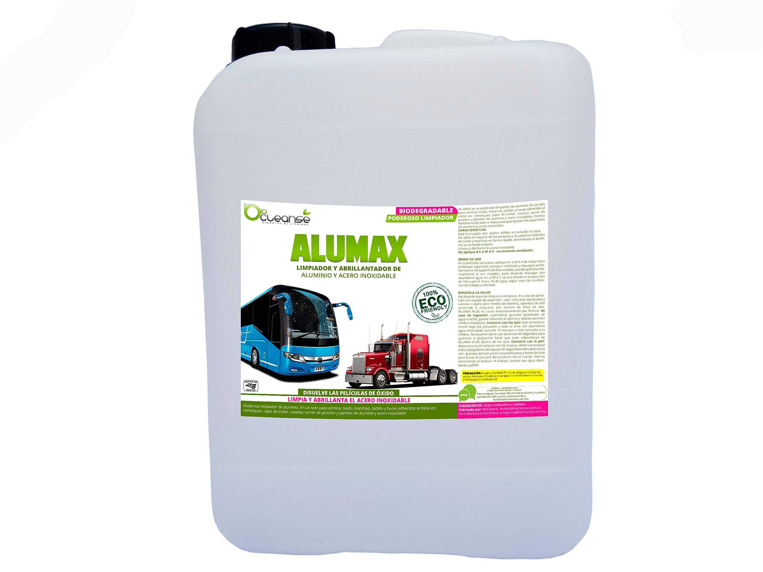 Biocleanse ALUMAX - Limpiador de Aluminio y Acero Inoxidable Poderoso ...