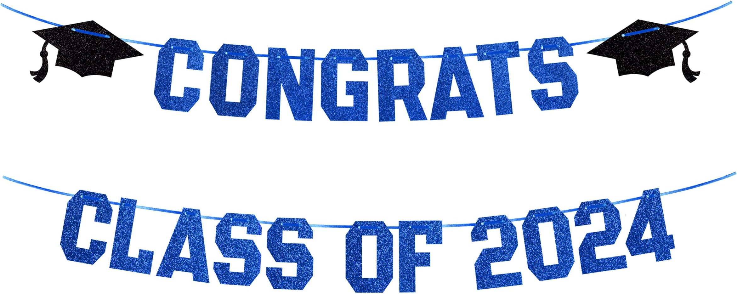 Amazon.com: Gexolenu Gold Congratulats Class of 2024 Graduation Theme ...