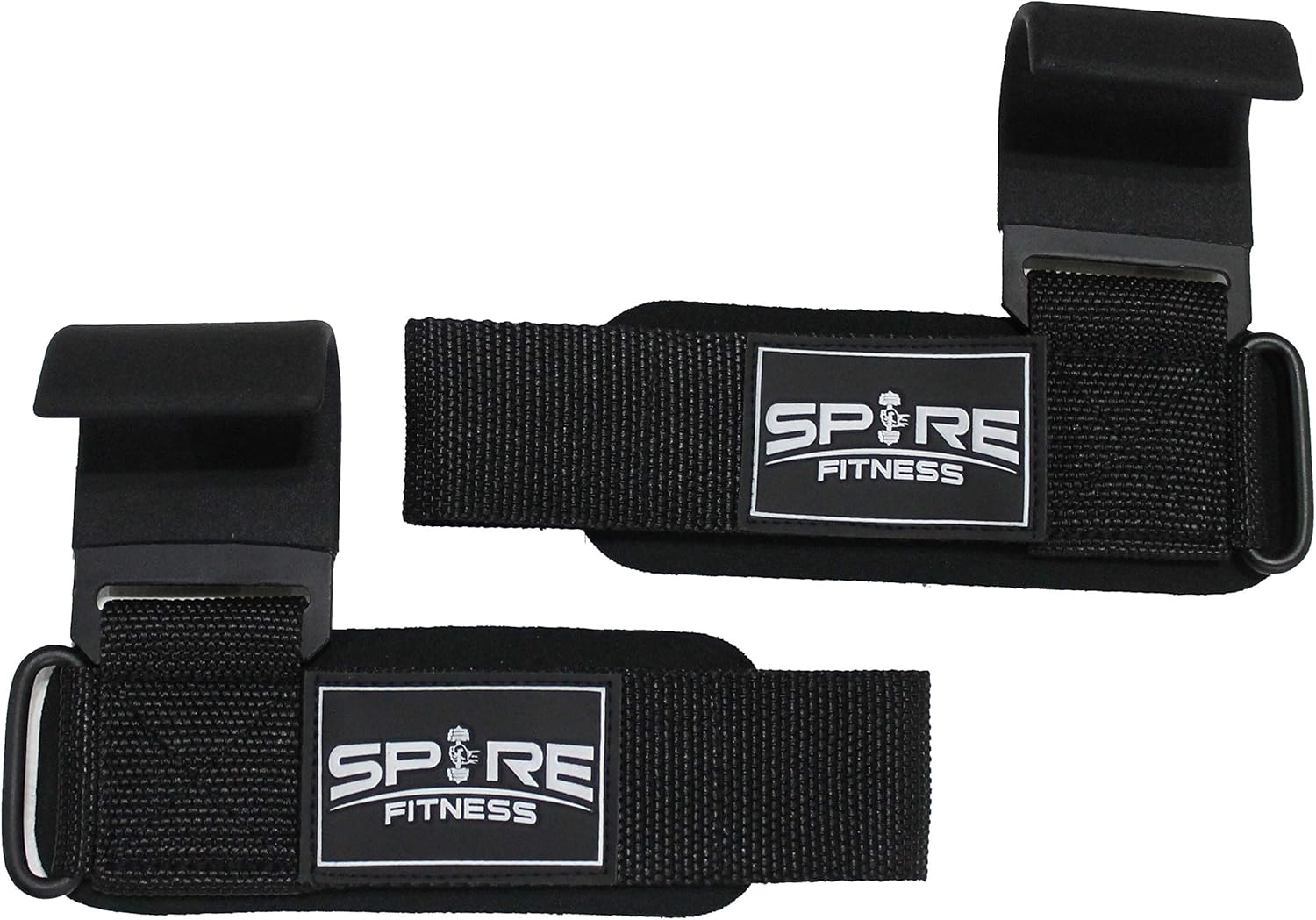 Spire Fitness Weight Lifting Hooks with Thick Neoprene Padded Wrist ...