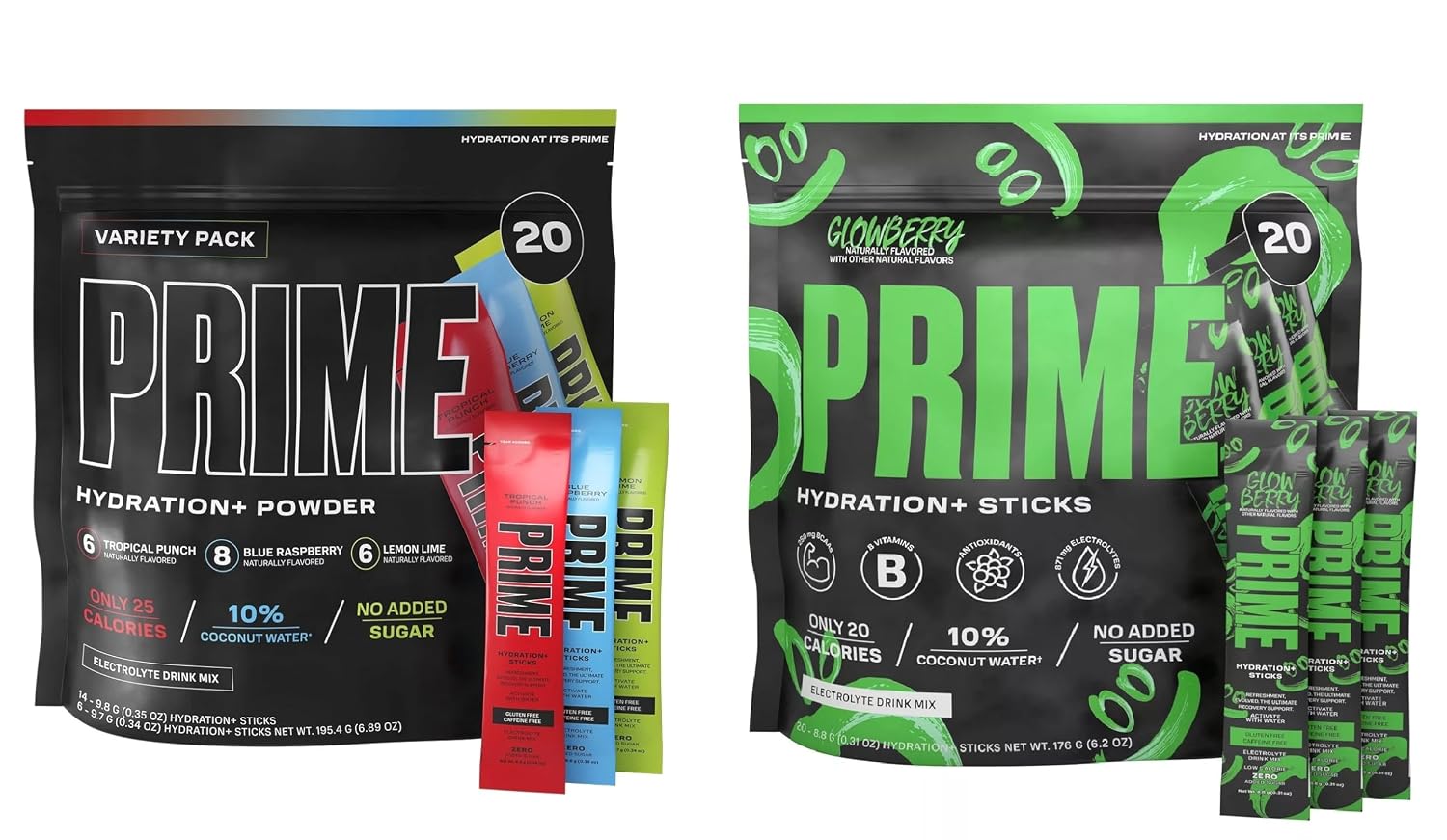 Amazon.com : [40 Sticks] Prime Variety Pack Electrolyte Drink Mix ...