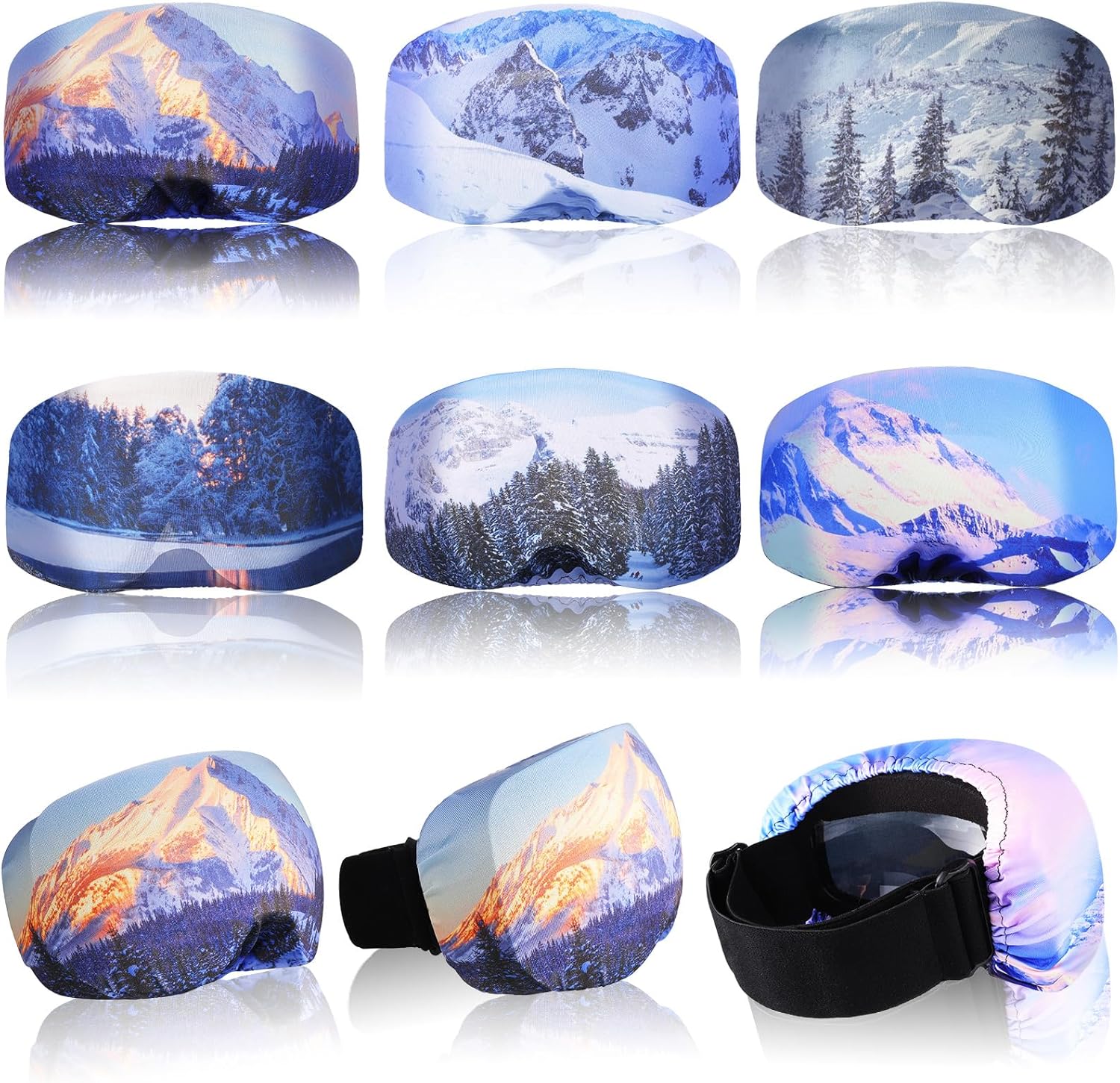 Amazon.com : 6 Pcs Ski Snowboard Goggle Cover Sleeve, Goggle Cover ...