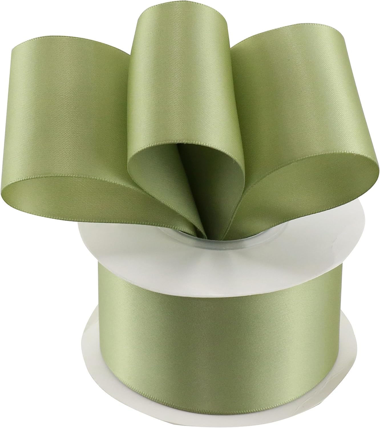 Amazon.com: DINDOSAL Sage Green Ribbon Double Face Satin Ribbon 2 Inch ...