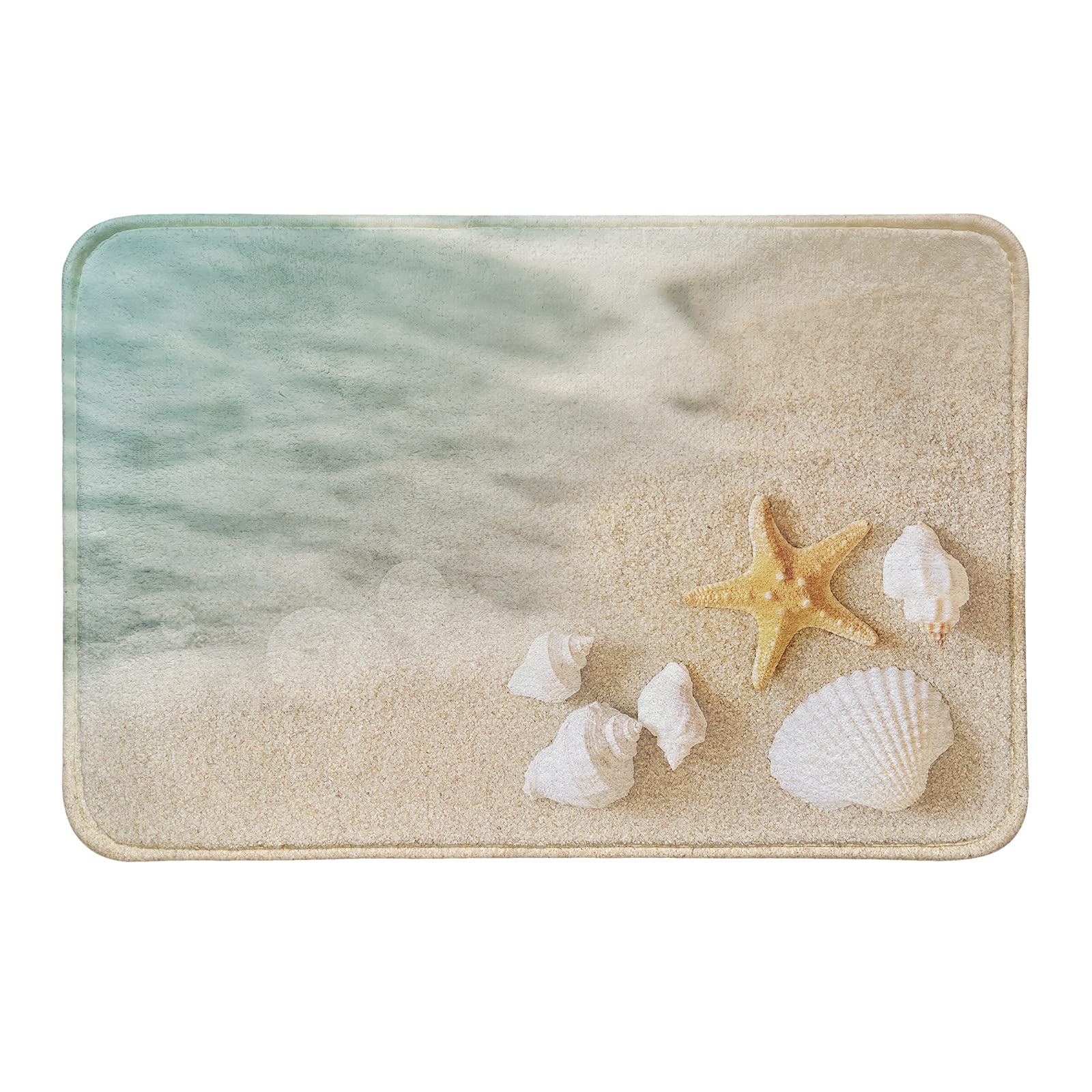 Amazon.com: Seashell Starfish Seashore Summer Beach Bath Mat Non-Slip ...