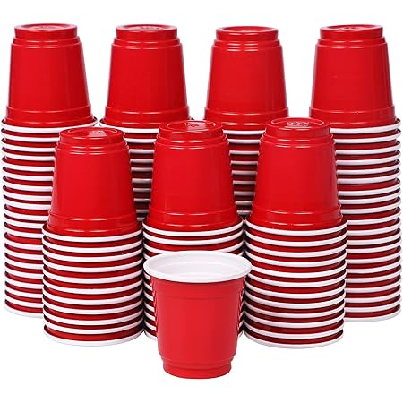 Amazon.com: Zcaukya Mini Disposable Shot Cups, 2oz 120 Count Red ...