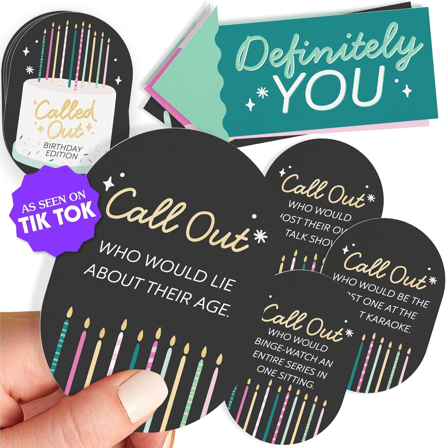 Amazon.com: Big Dot of Happiness Called Out Birthday Card Game ...