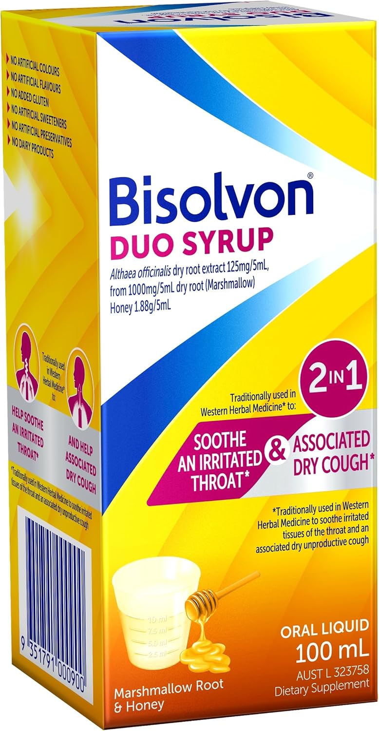 Bisolvon Duo Syrup, Traditionally Used to Soothe Irritated Throat ...