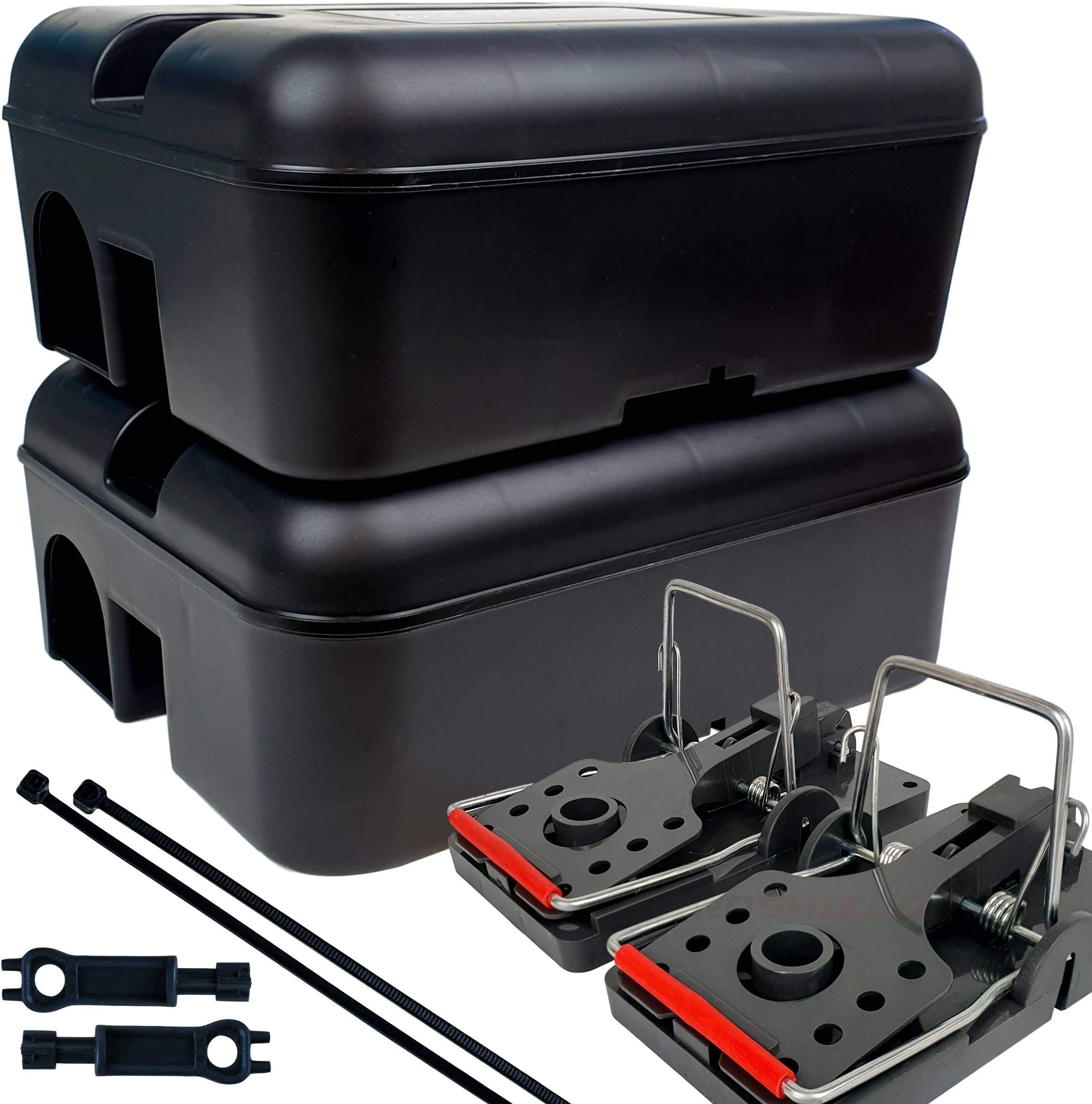 Roshield External Tamper Proof Rodent Bait Box & Wax Block Rat Poison ...