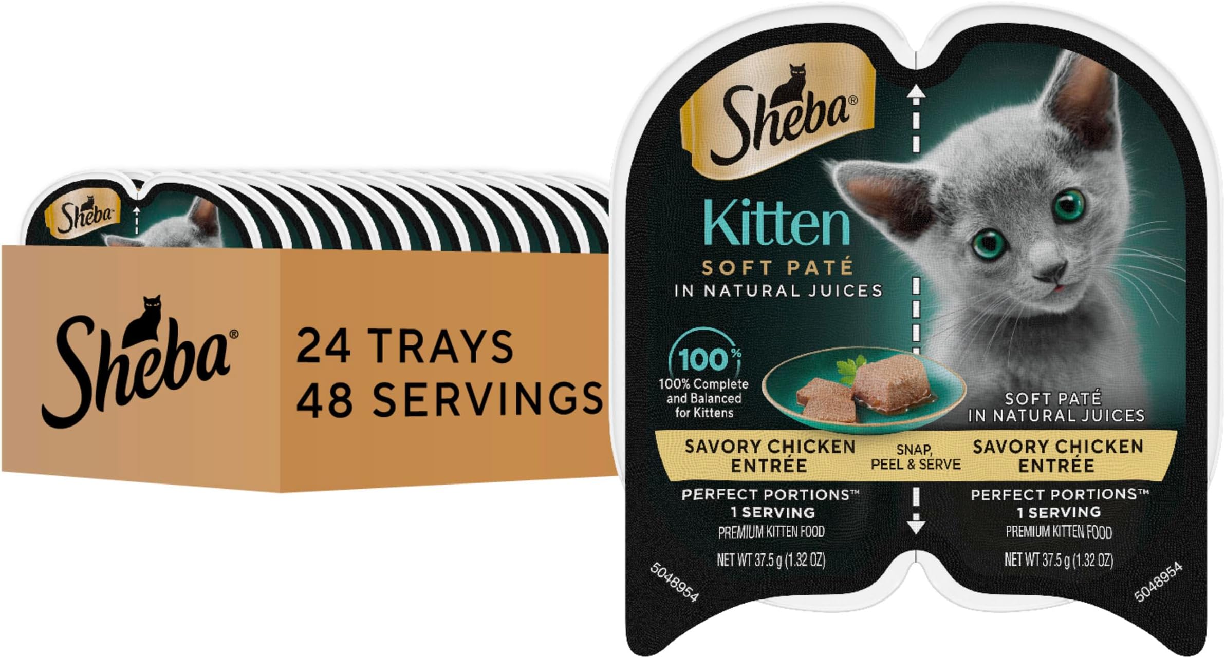 Amazon.com : Sheba Perfect Portions Kitten Wet Cat Food Pate Chicken ...