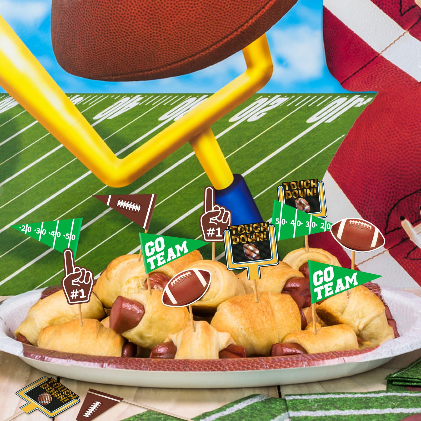 Snapklik.com : Gatherfun 96pcs Football Themed Toothpicks