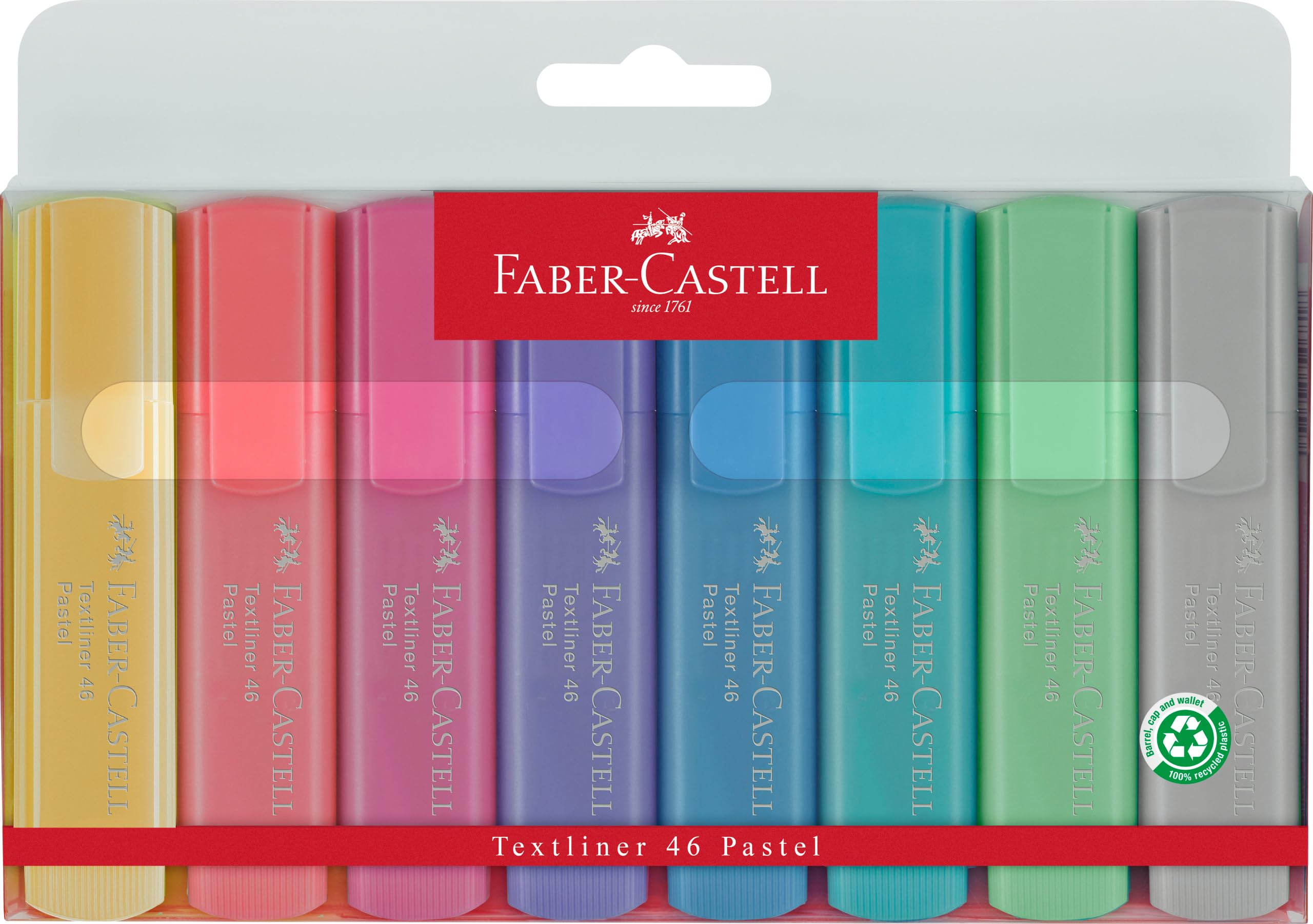Buy Faber-CastellPastel Highlighters Set - 8 Chisel Tip Highlighter ...