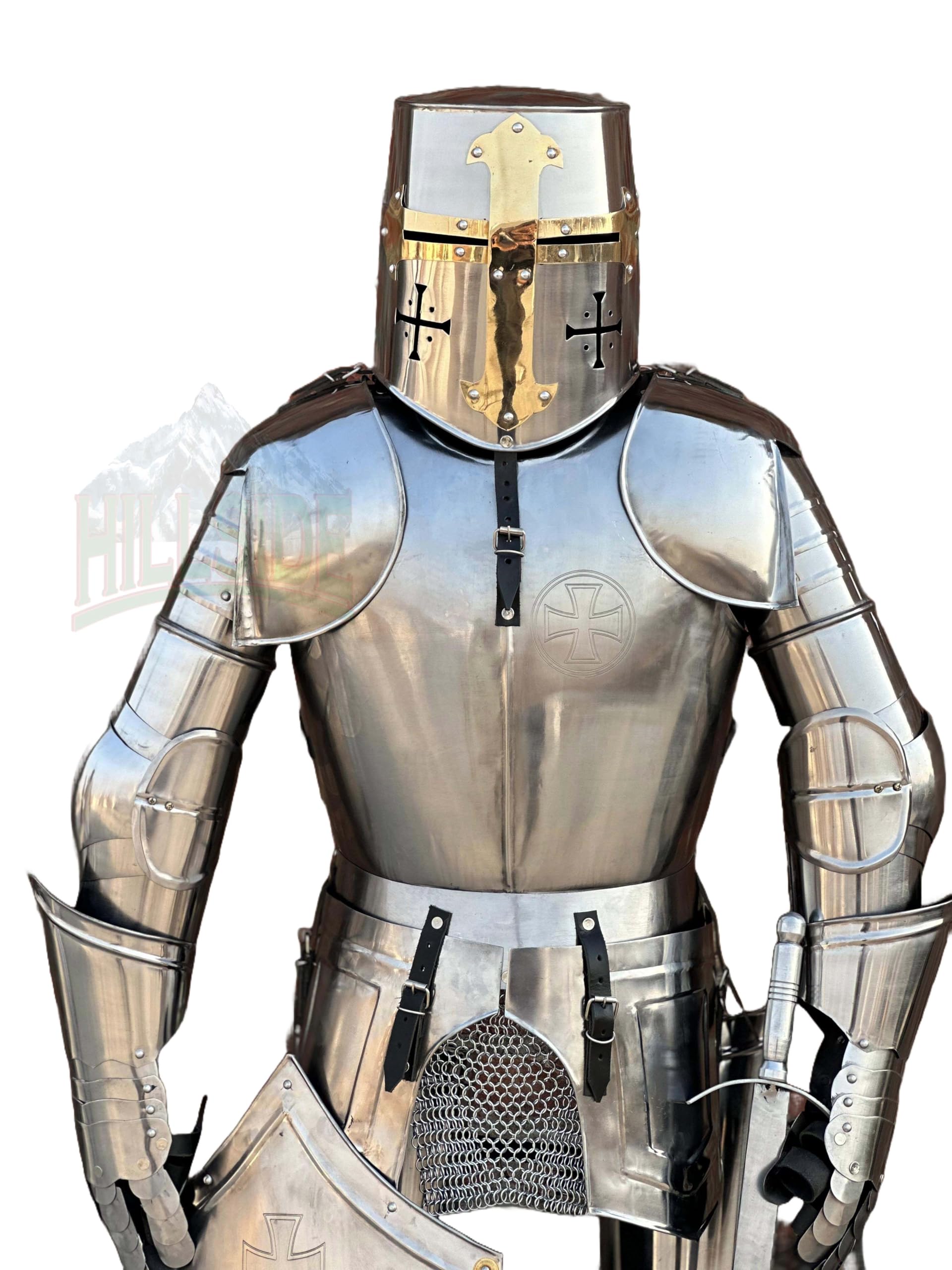 Amazon.com: HILLSIDE Medieval Wearable Knight Crusader Armor ...