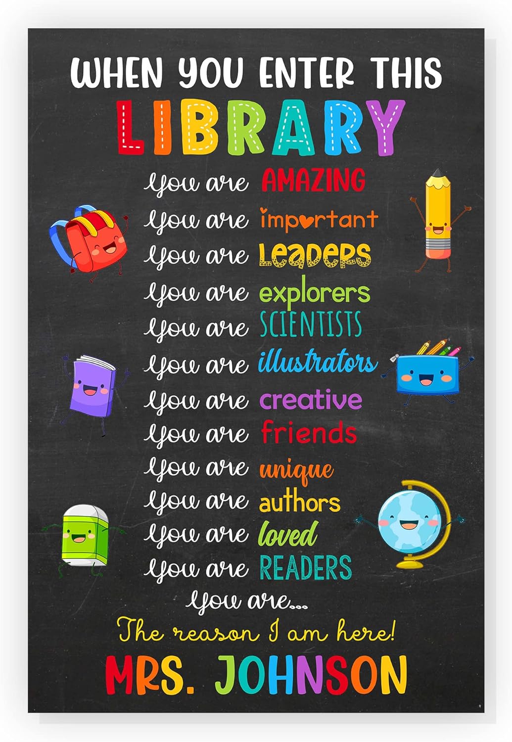 Amazon.com: Jinniee Personalized Name When You Enter This Library ...