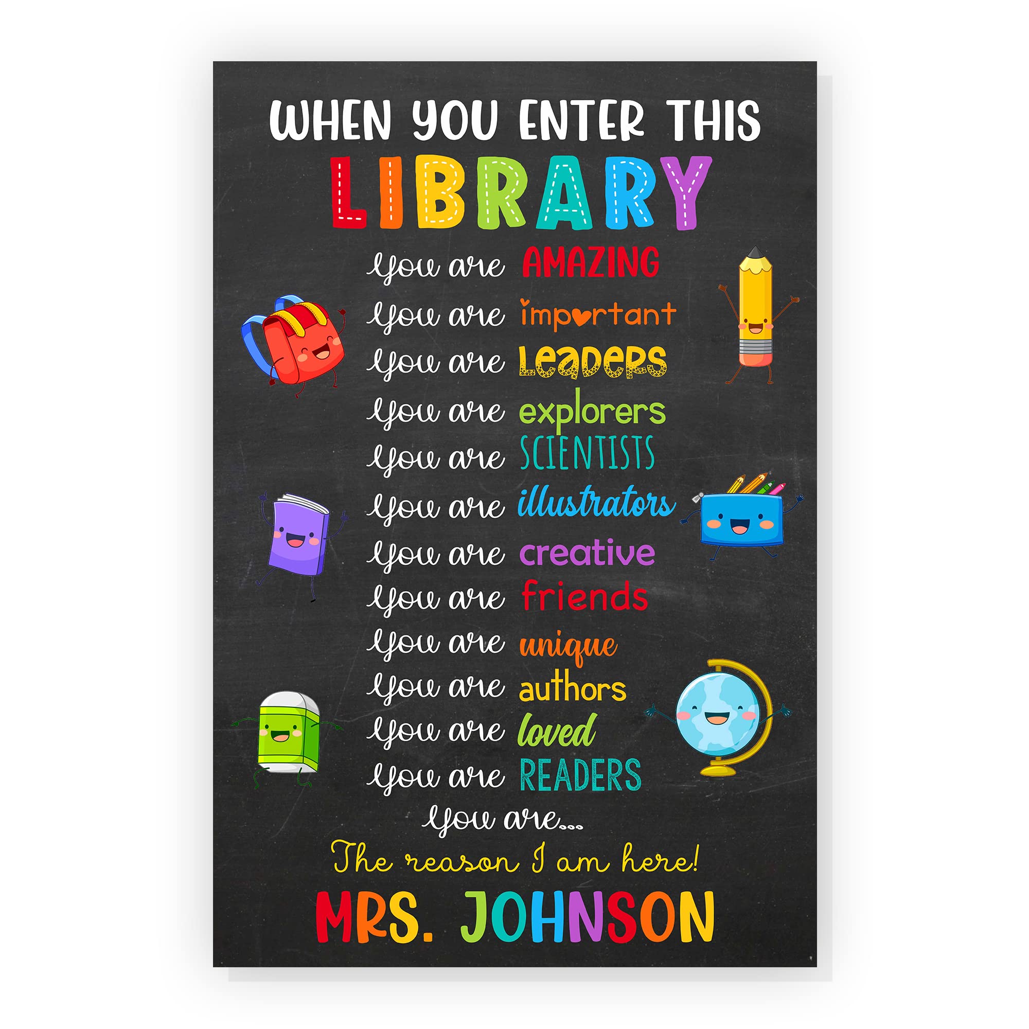 Amazon.com: Jinniee Personalized Name When You Enter This Library ...