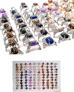 Amazon.com: RICHRAIN 100Pcs/Lot Bulk Rings Jewelry Wholesale Items for ...