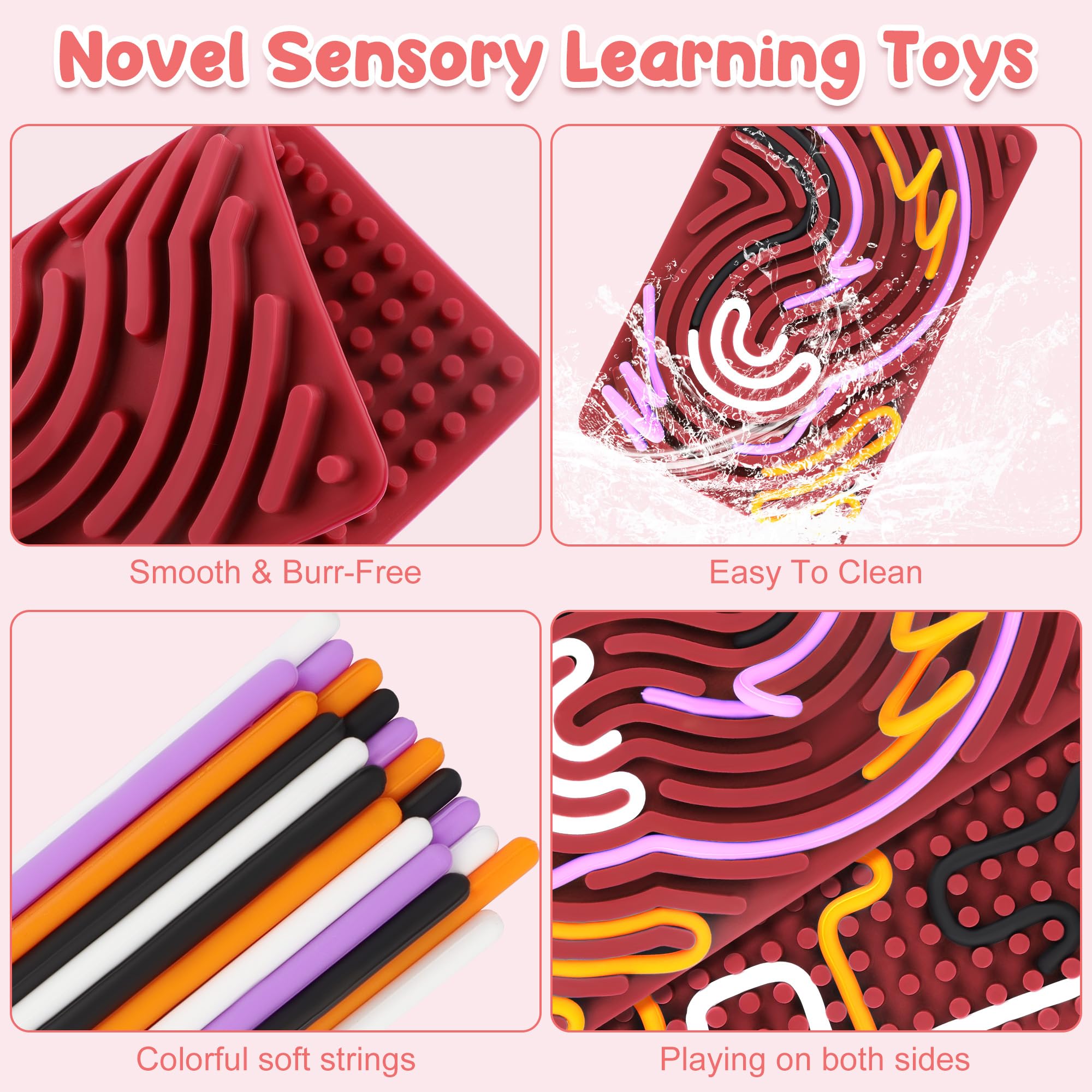 Snapklik.com : Boxgear Sensory Activity Board Silicone Fidget Toy ...