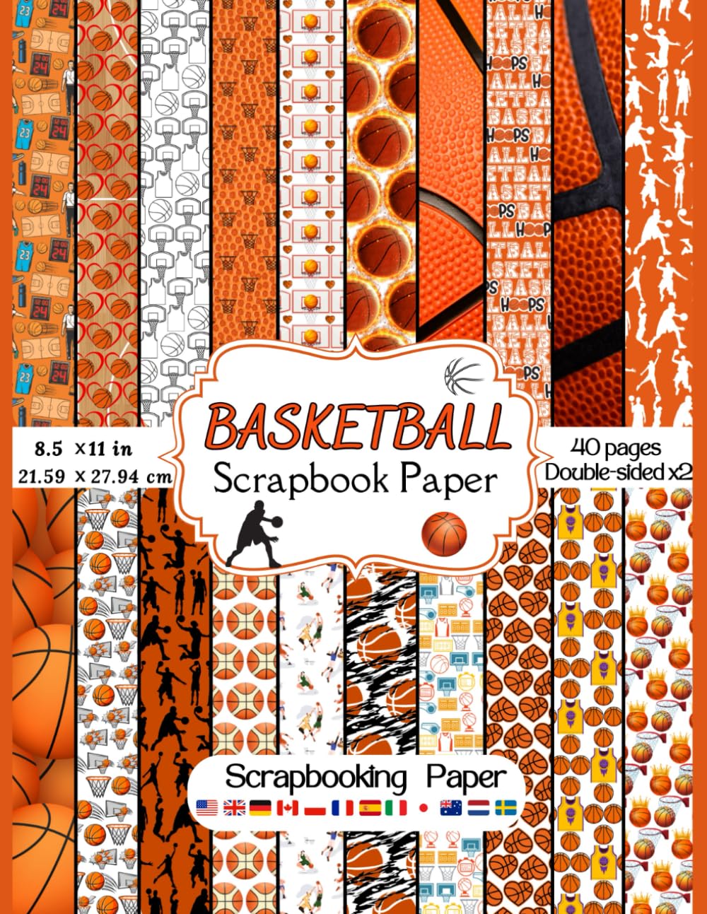 Basketball Scrapbook Paper: Collection of double sided basketball craft ...