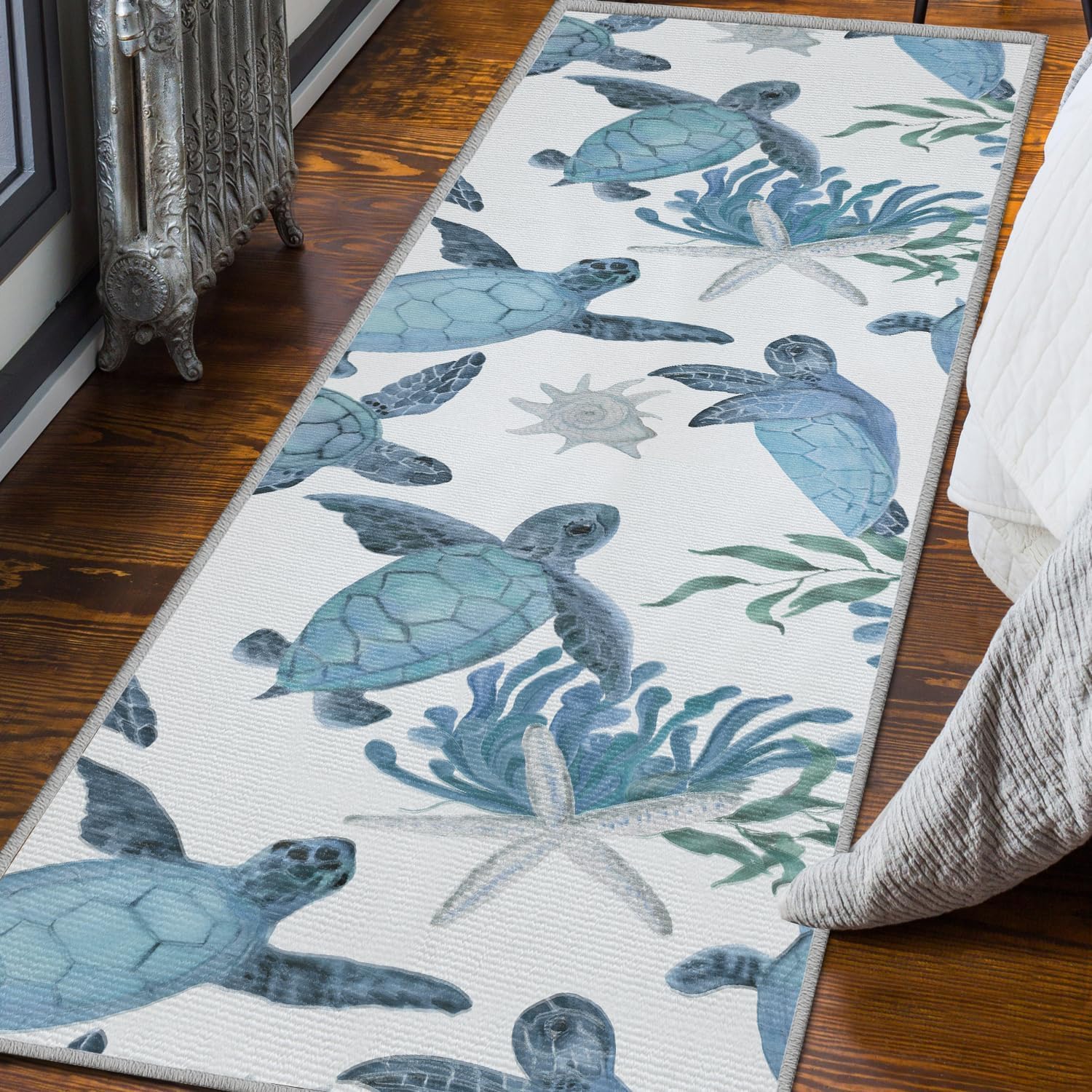 Amazon.com: Tritard Coastal Sea Turtles Hallway Runner Rug 2x6 Beach ...