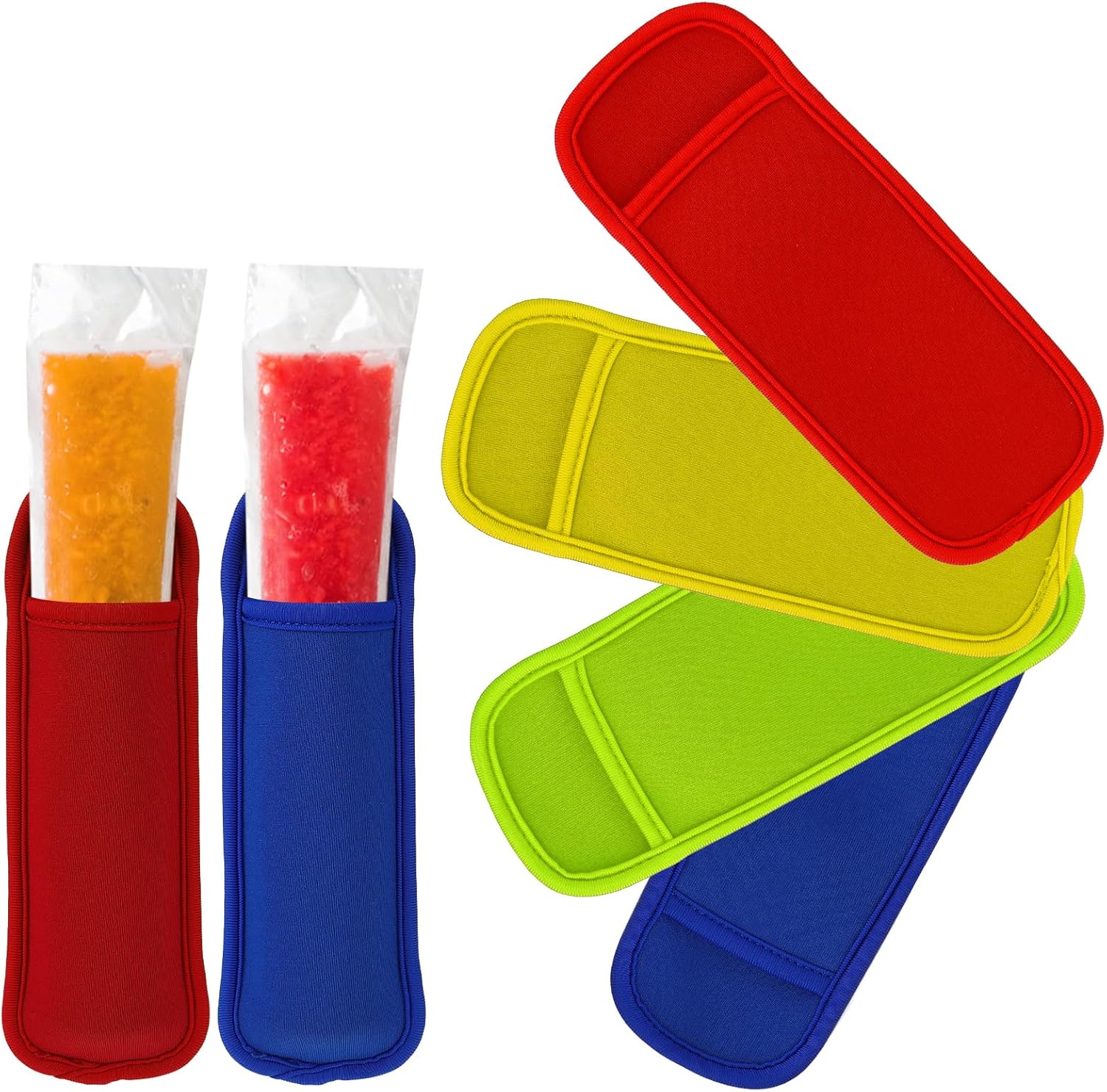 Amazon.com: 4 PCS Reusable Ice Stick Sleeves for Freezer Ice Holder for ...