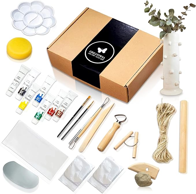 Amazon.com: Pottery Kit, Premium Air Dry Clay, Clay Kit, Clay Kit for ...