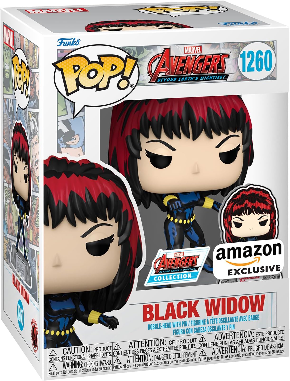 Funko Avengers 60th Anninversary - Black Widow Pop! Vinyl Toy Figure ...