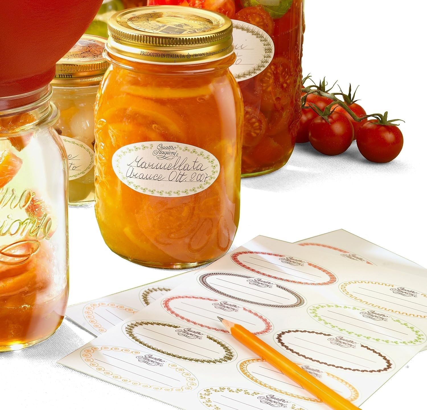 QUATTRO STAGIONI 897650ME3021990 Adhesive Labels Kit, 30 Pieces