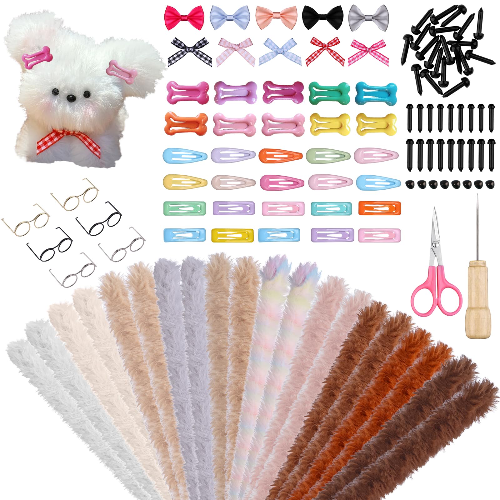 Amazon.com: 128 Pcs Pipe Cleaners Craft Supplies Thick Pipe Cleaners ...
