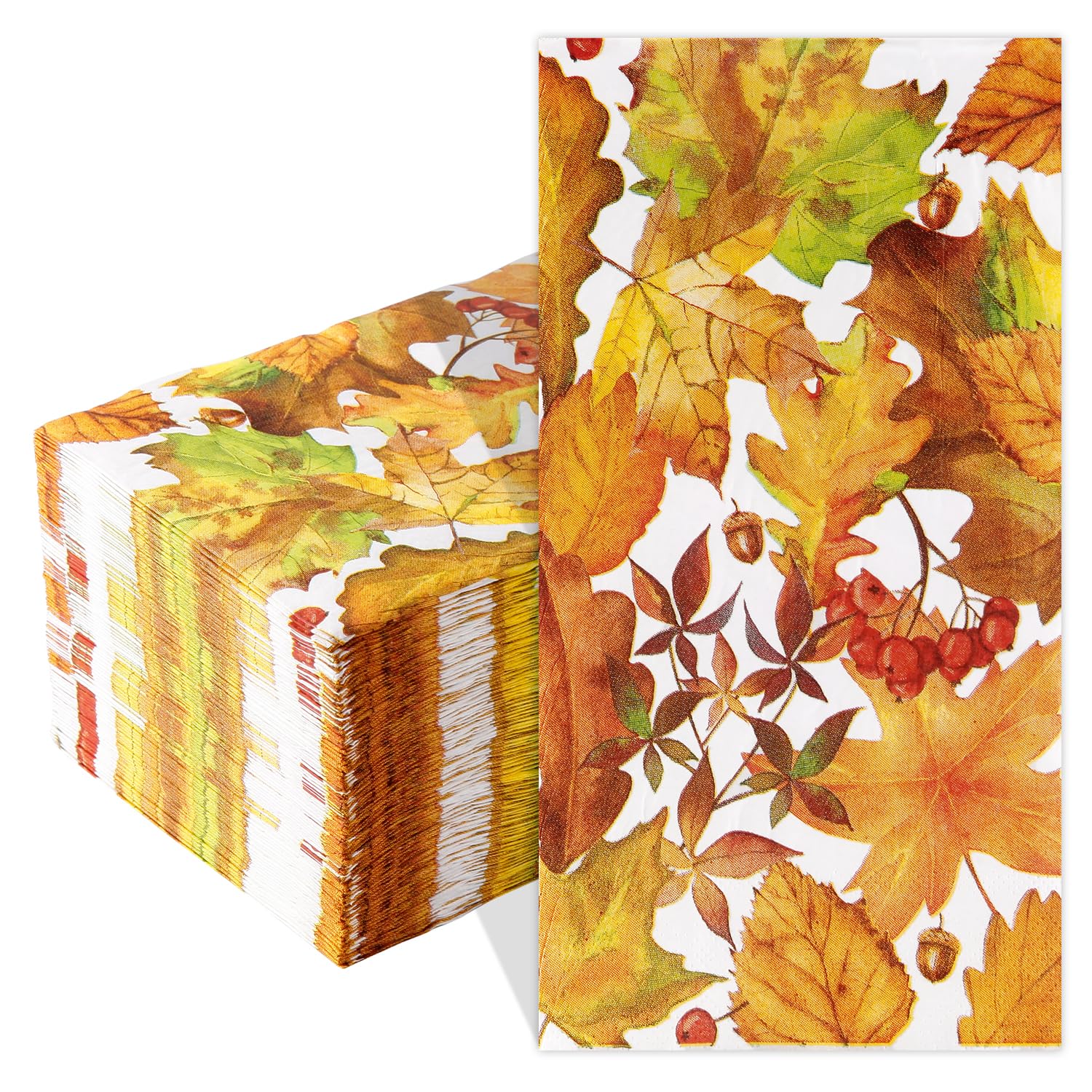 ?Quera 100 Pcs Thanksgiving Guest Napkins Disposable Paper Napkins ...