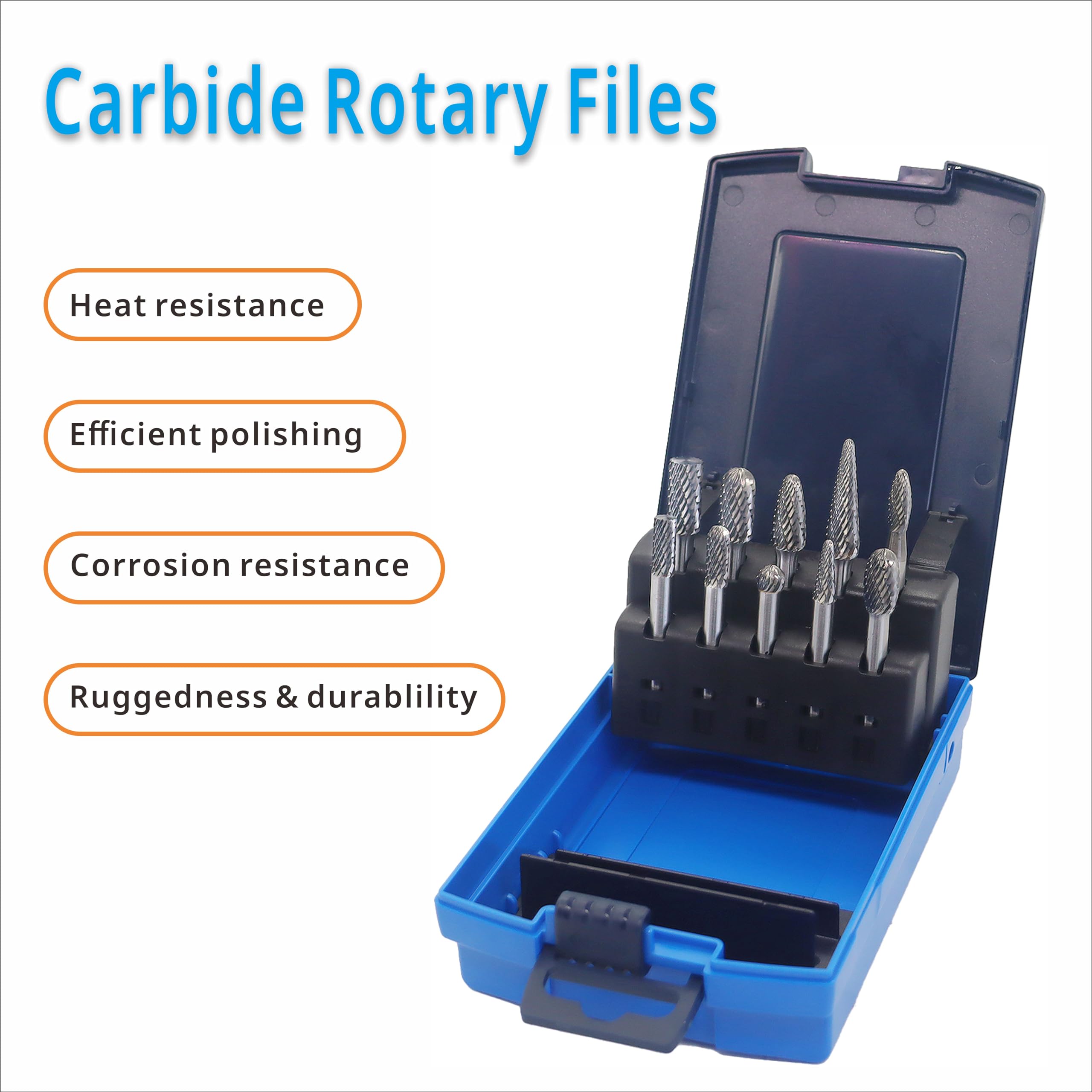 Snapklik.com : Segomo Tools 10 Piece Double Cut Rotary Tungsten Carbide ...