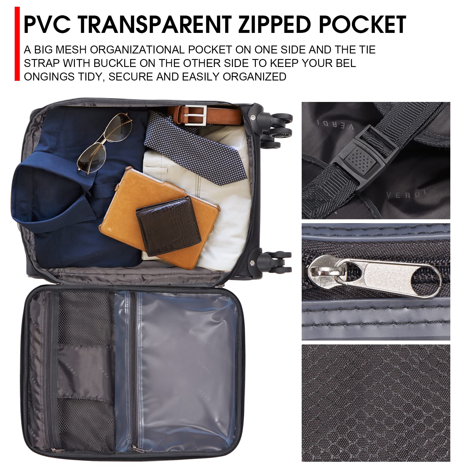 Snapklik.com : Verdi Travel Softside 24 Inch Luggage