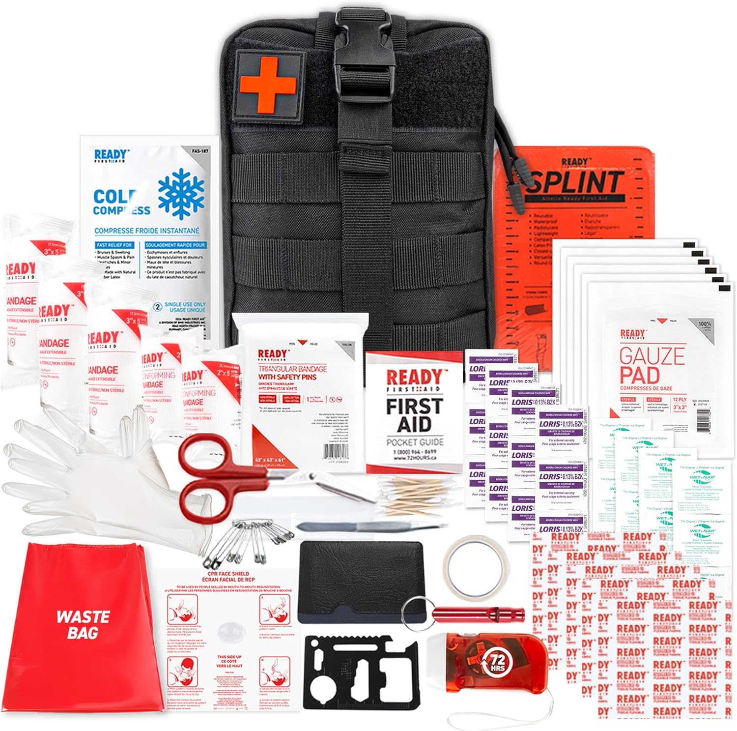 First Aid Kit – 72 HRS IFAK Molle Essential Kit for Camping, IFAK Pouch ...