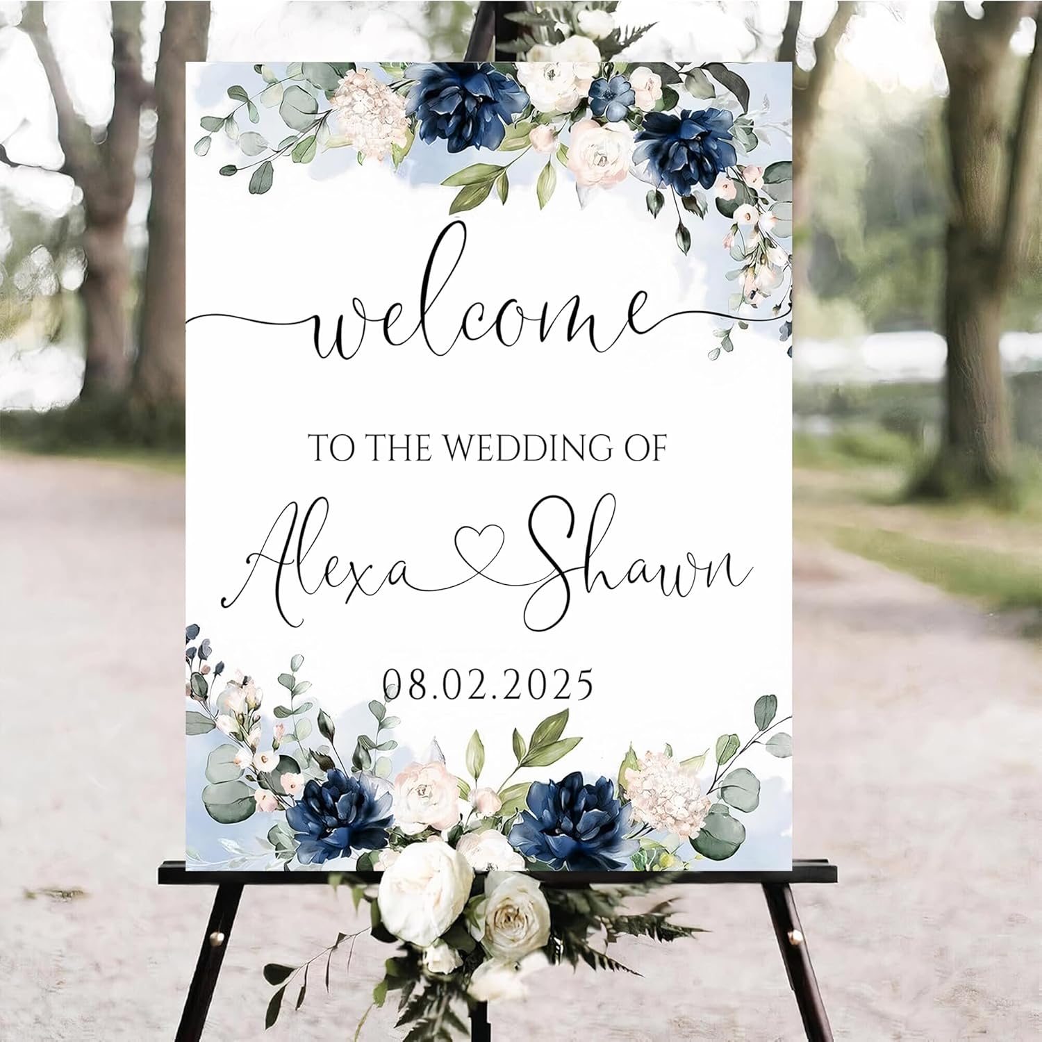 Amazon.com : Personalized Wedding Welcome Sign, Welcome To Our Wedding ...