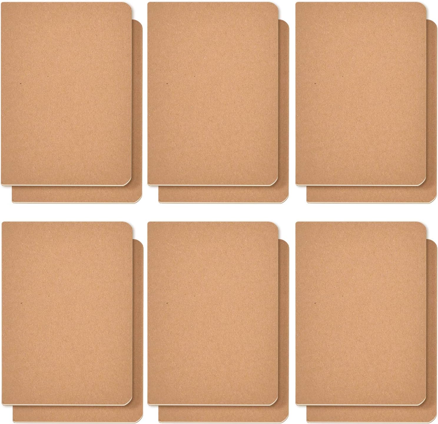 Amazon.com : SAYAYA 12 Pack Kraft Small Notebooks Bulk, 4x6 Kraft Paper ...