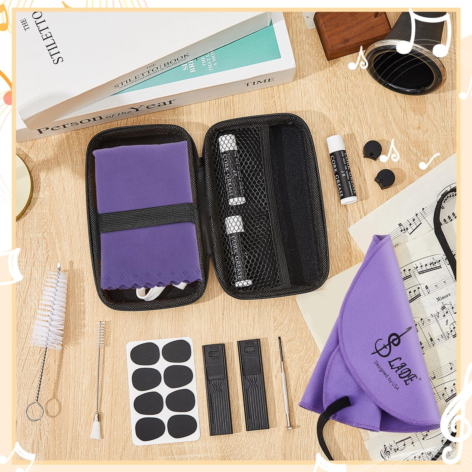 Snapklik.com : Boao 23 Pcs Clarinet Cleaning Kit All In One Accessories Set