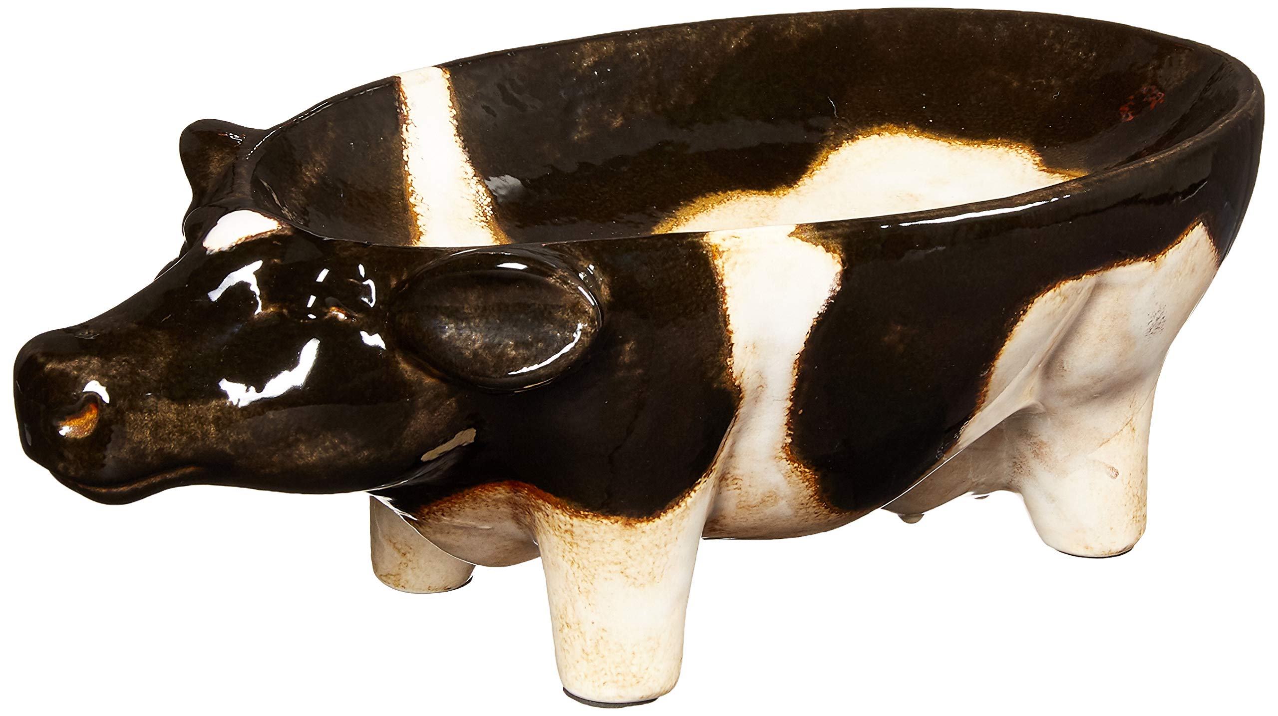 Amazon.com: KALALOU CDV1600 Ceramic Cow Bowl, One Size, Black/White ...