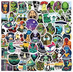 60 PCS Stickers for Alien Water Bottle|Vinyl Waterproof Sticker for ...