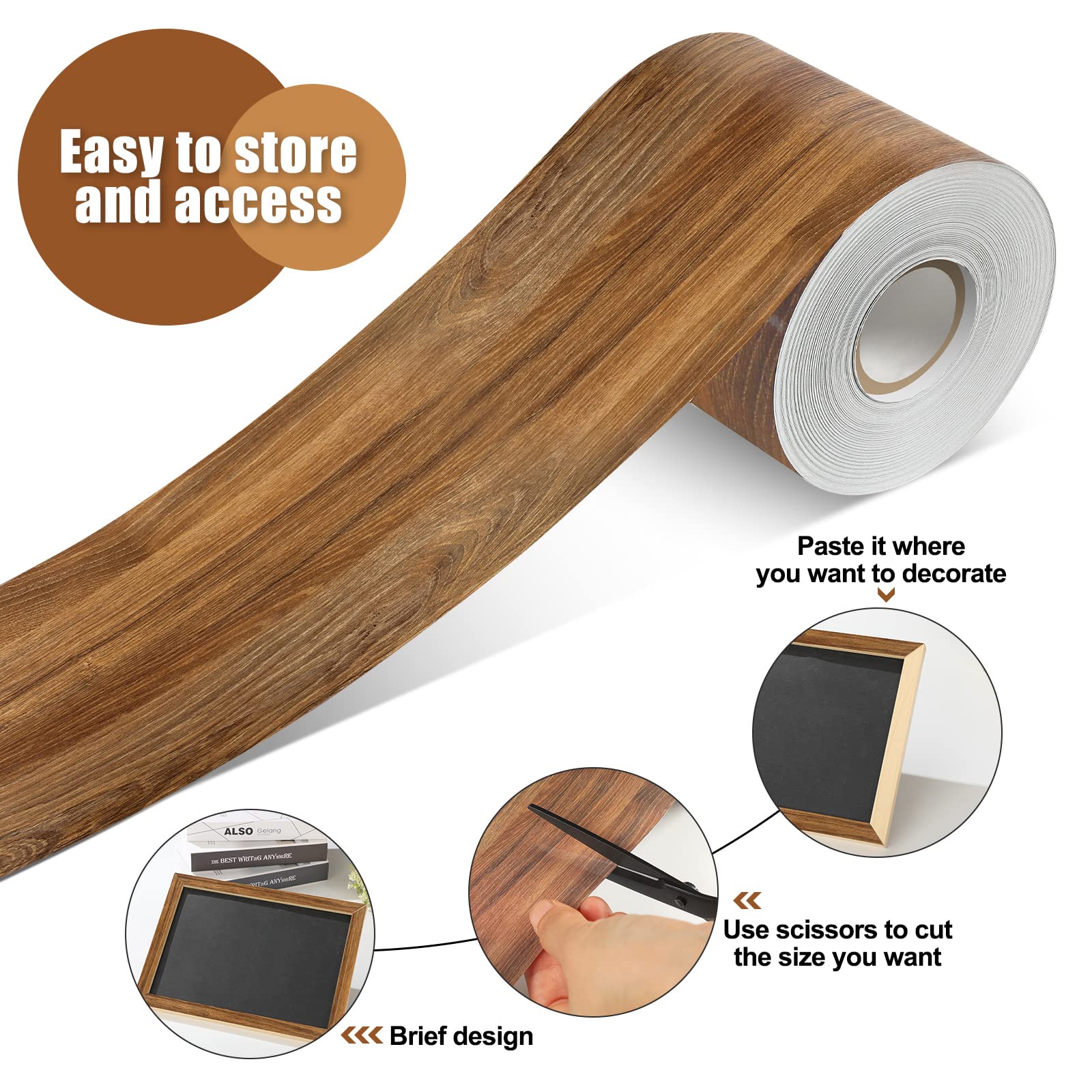 Snapklik.com : 65 Feet Wood Grain Classroom Bulletin Board Borders 1 ...