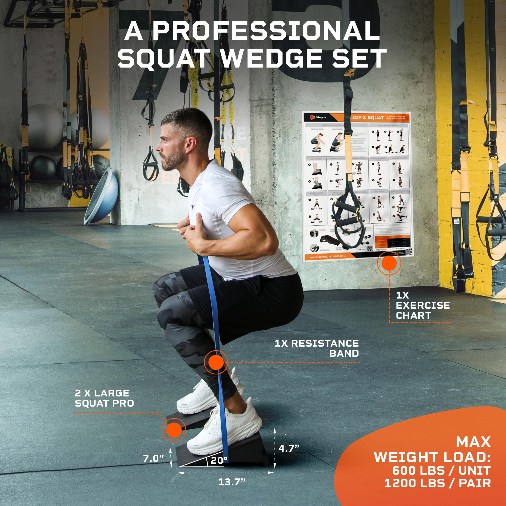 Snapklik.com : Lifepro Metal Squat Wedge Block Set - Two Squat Ramp Wedges