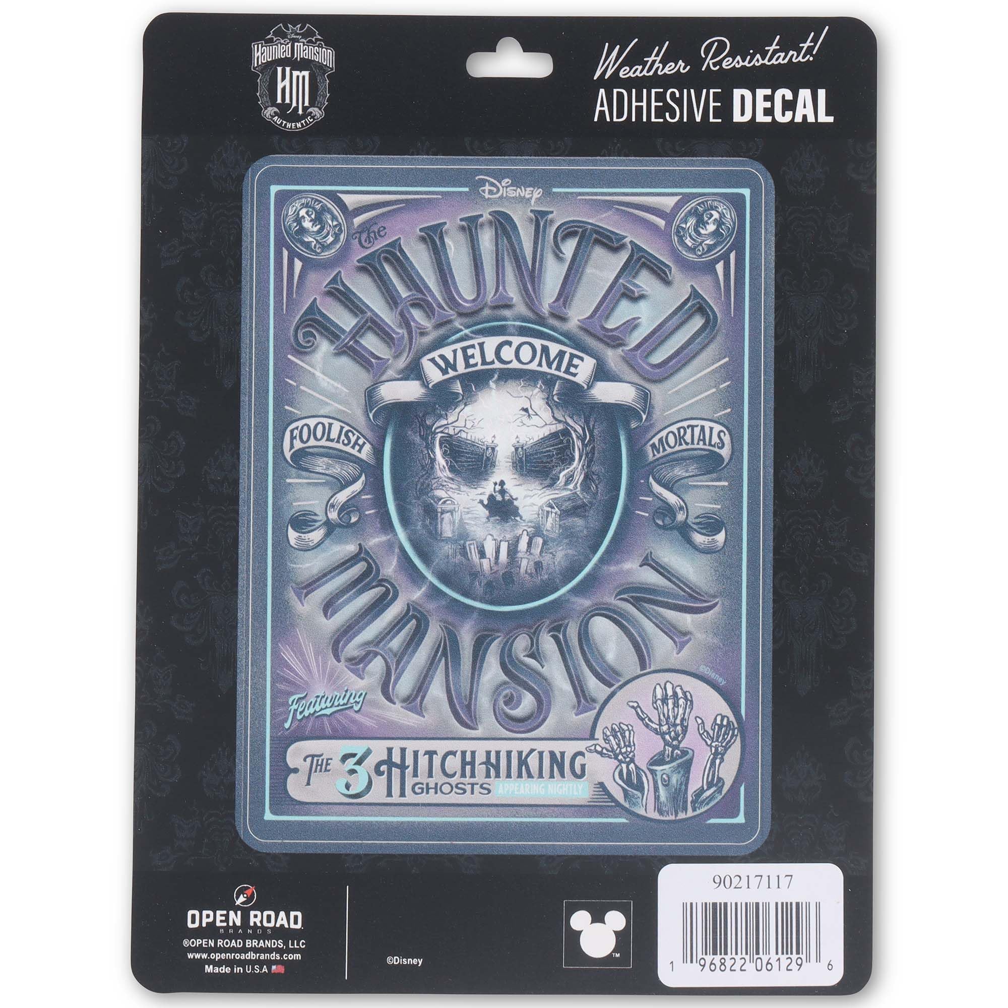 Amazon.com: Disney Haunted Mansion Adhesive Vinyl Decal - Fun Haunted ...
