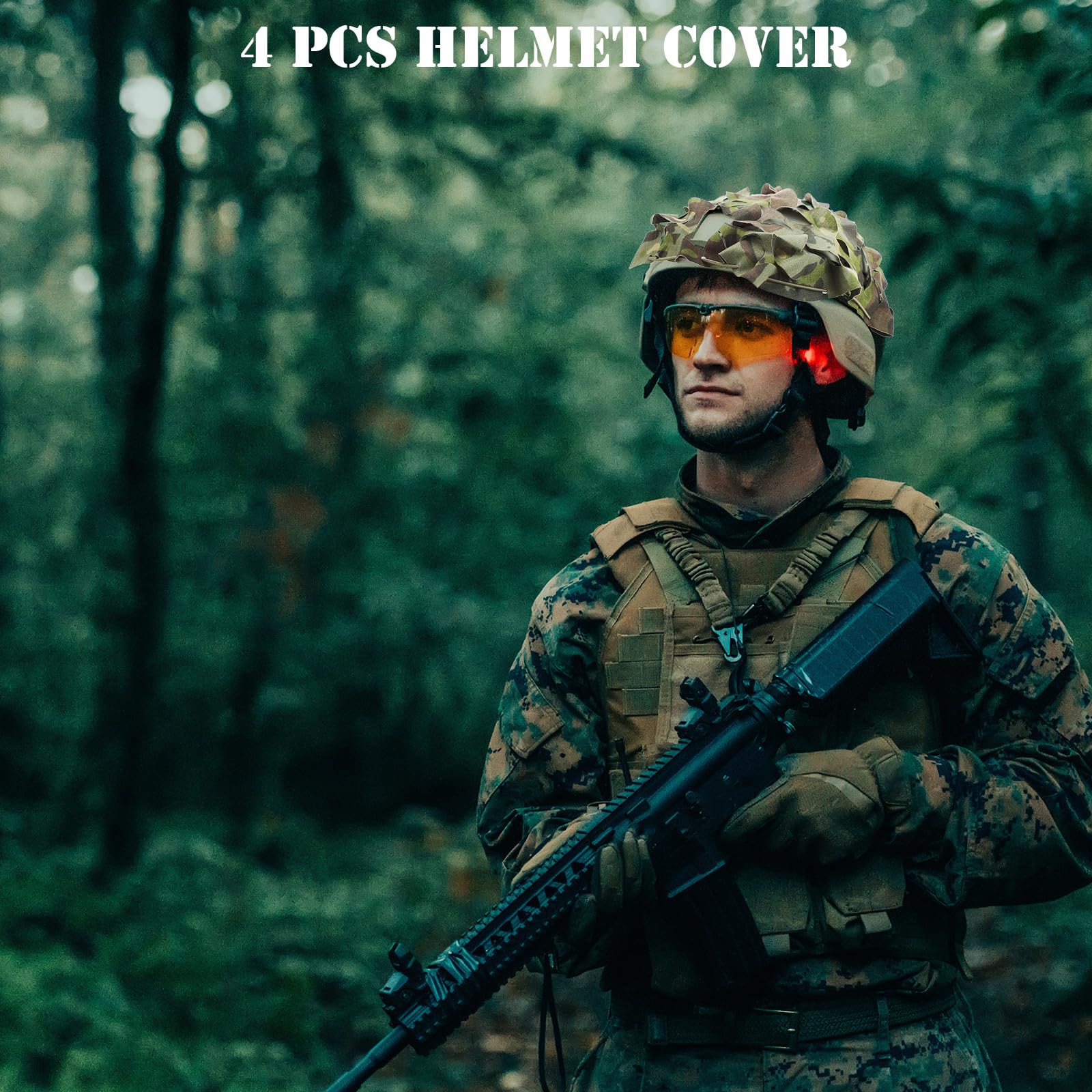 Snapklik.com : Motionchic 4 Pcs Helmet Cover Tactical Scrim Airsoft ...