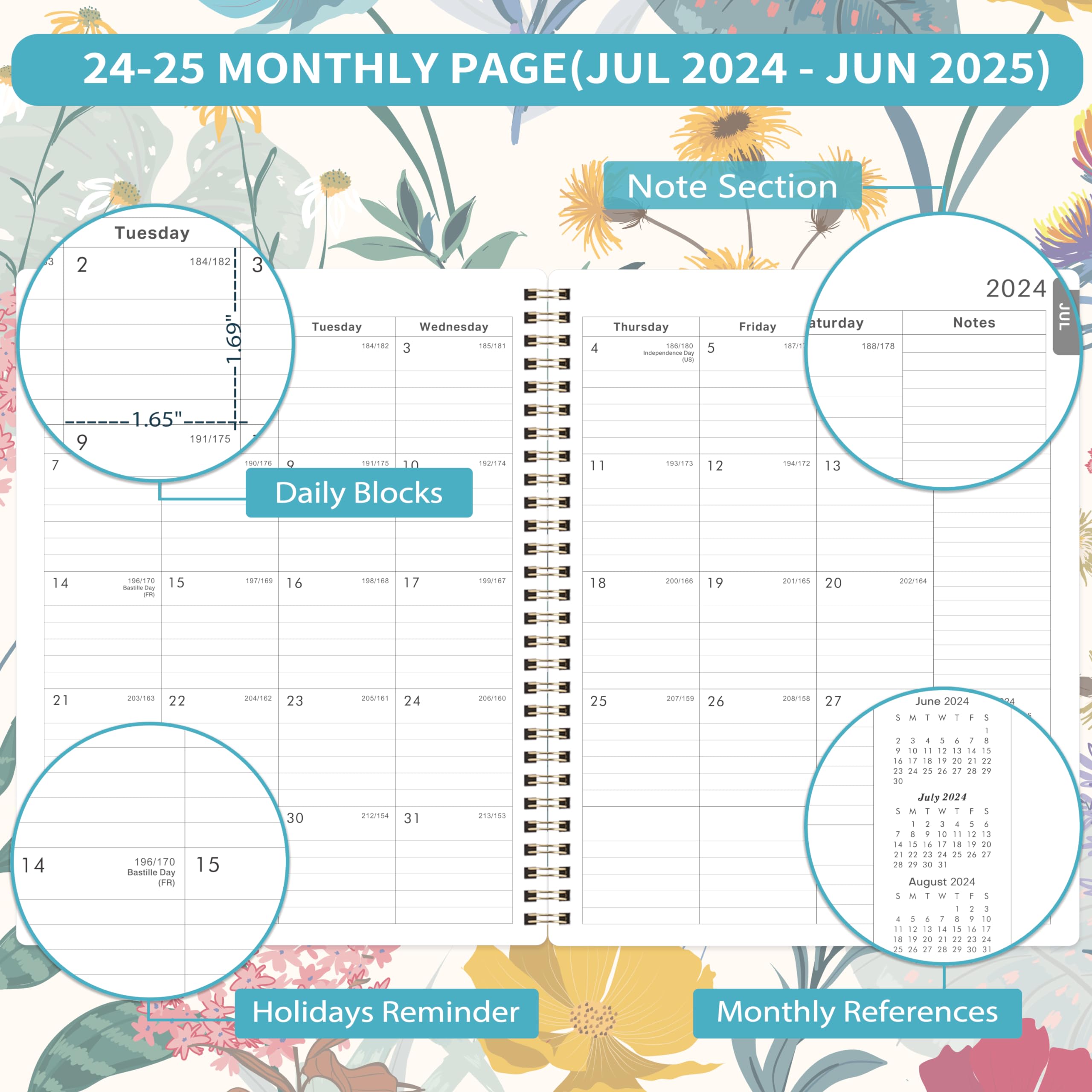 Snapklik.com : Youthamazing Planner 2024-2025 - JULY 2024 - JUNE 2025