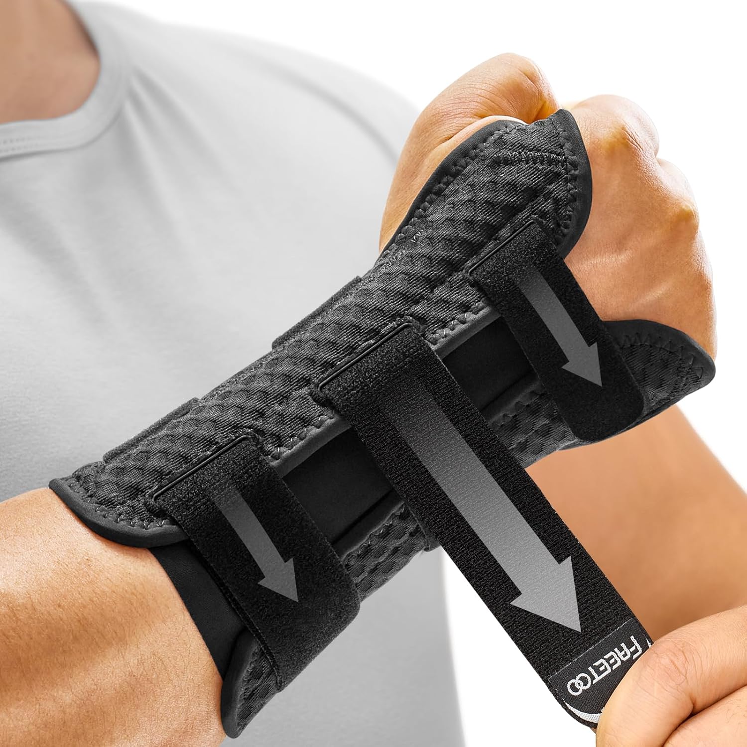 Amazon.com: FREETOO Reversible Wrist Hand Brace for Carpal Tunnel ...