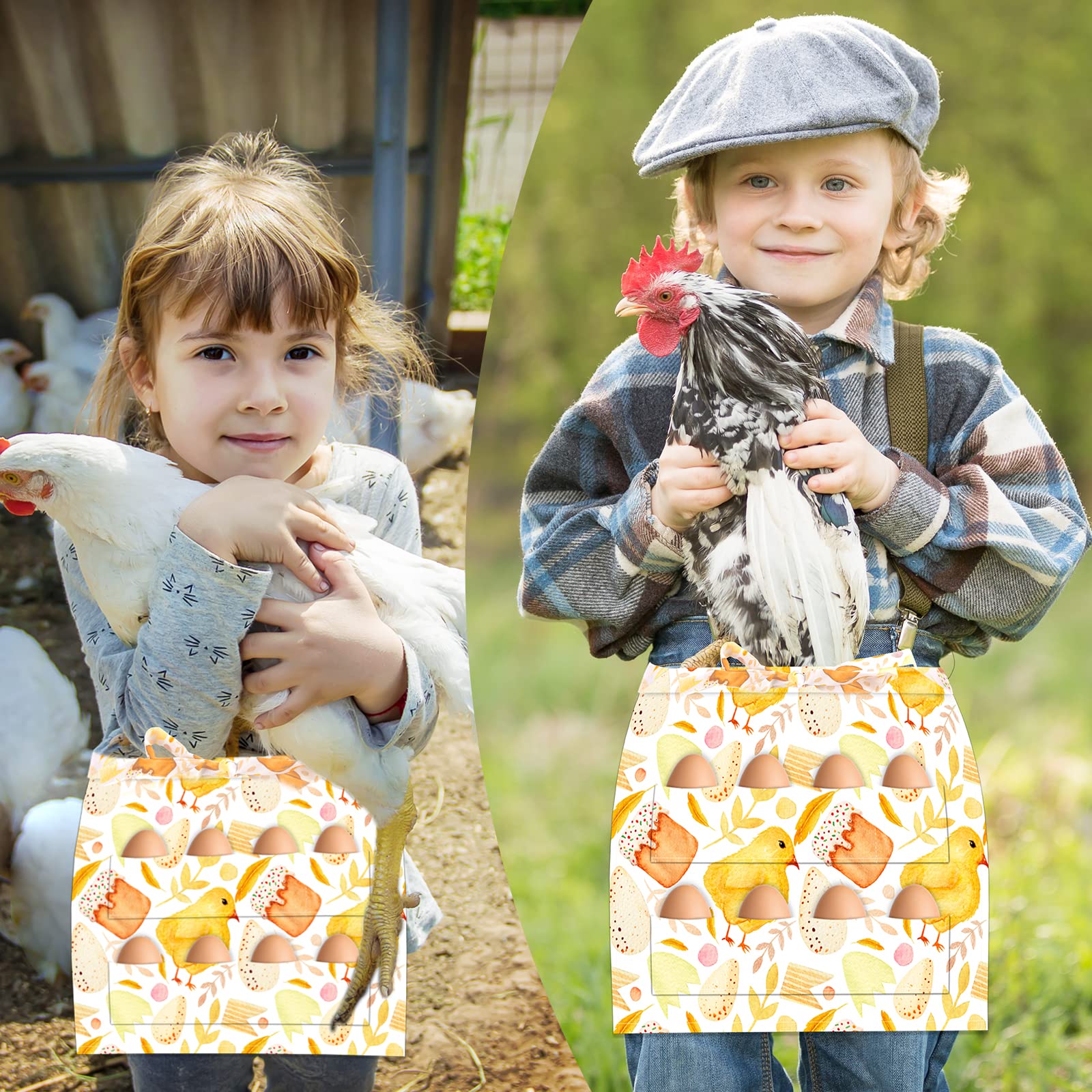 Snapklik.com : Egg Apron, 8 Pockets Durable Canvas Egg Collecting Apron ...