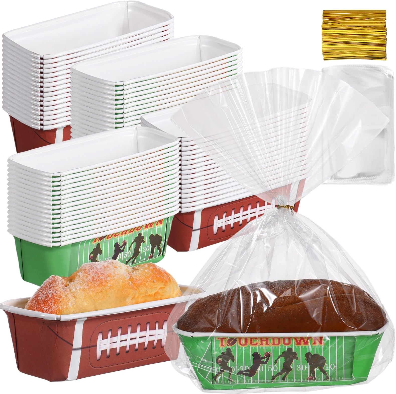 Amazon.com: FDKYOEK 50 PCS Paper Loaf Pans for Baking, 7 Inch ...