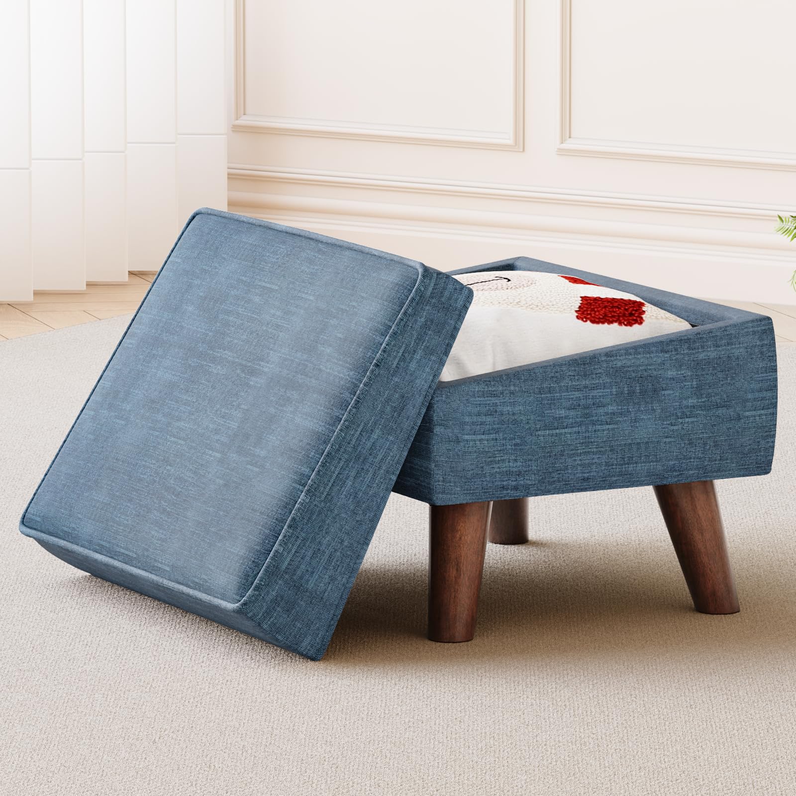 Amazon.com: FAGAGA Footstool Ottoman with Adjustable Cover, Modern ...