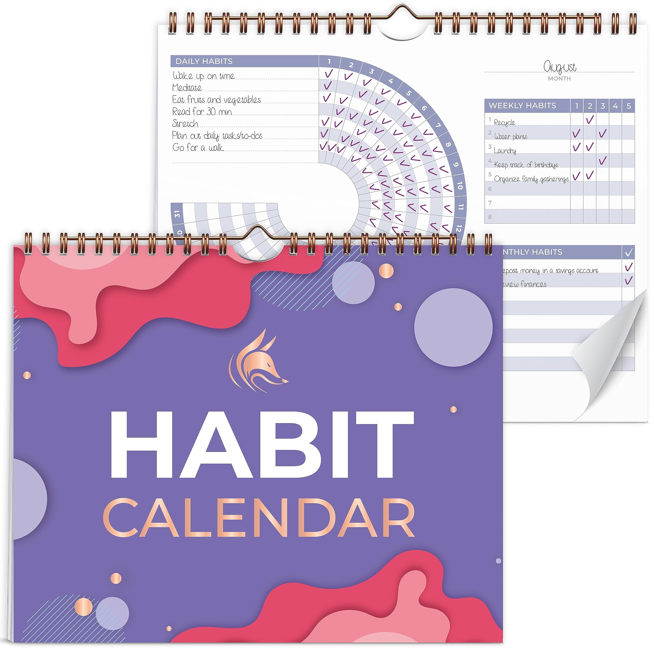 Clever Fox Habit Calendar Circle – 2-Year Inspirational Habit Tracker ...