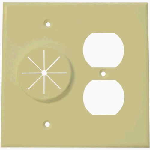 Amazon.com: MIDLITE DUPLEX SOCKET WALL PLATE IVORY NIC : Electronics