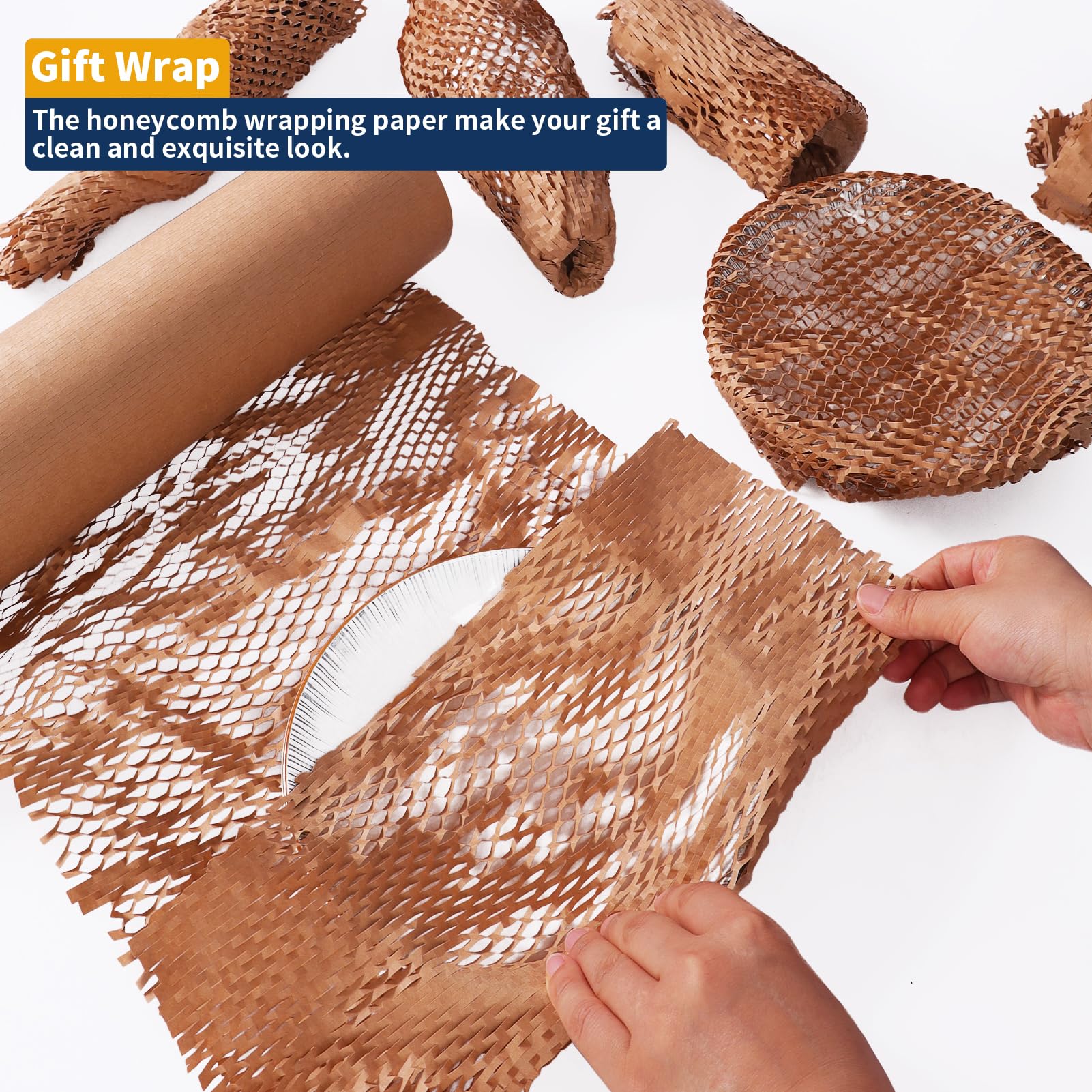 Snapklik.com : CRAFTFORCE Honeycomb Packing Paper 12" X 860, Brown ...