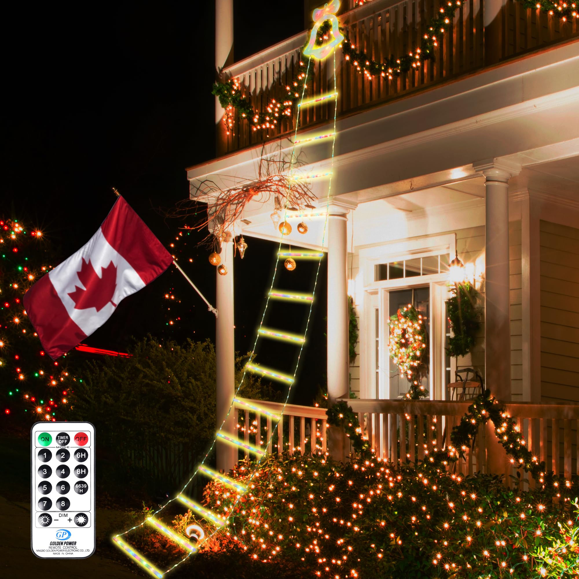 LED Christmas Lights, 10ft Christmas Decorative Ladder Lights with ...